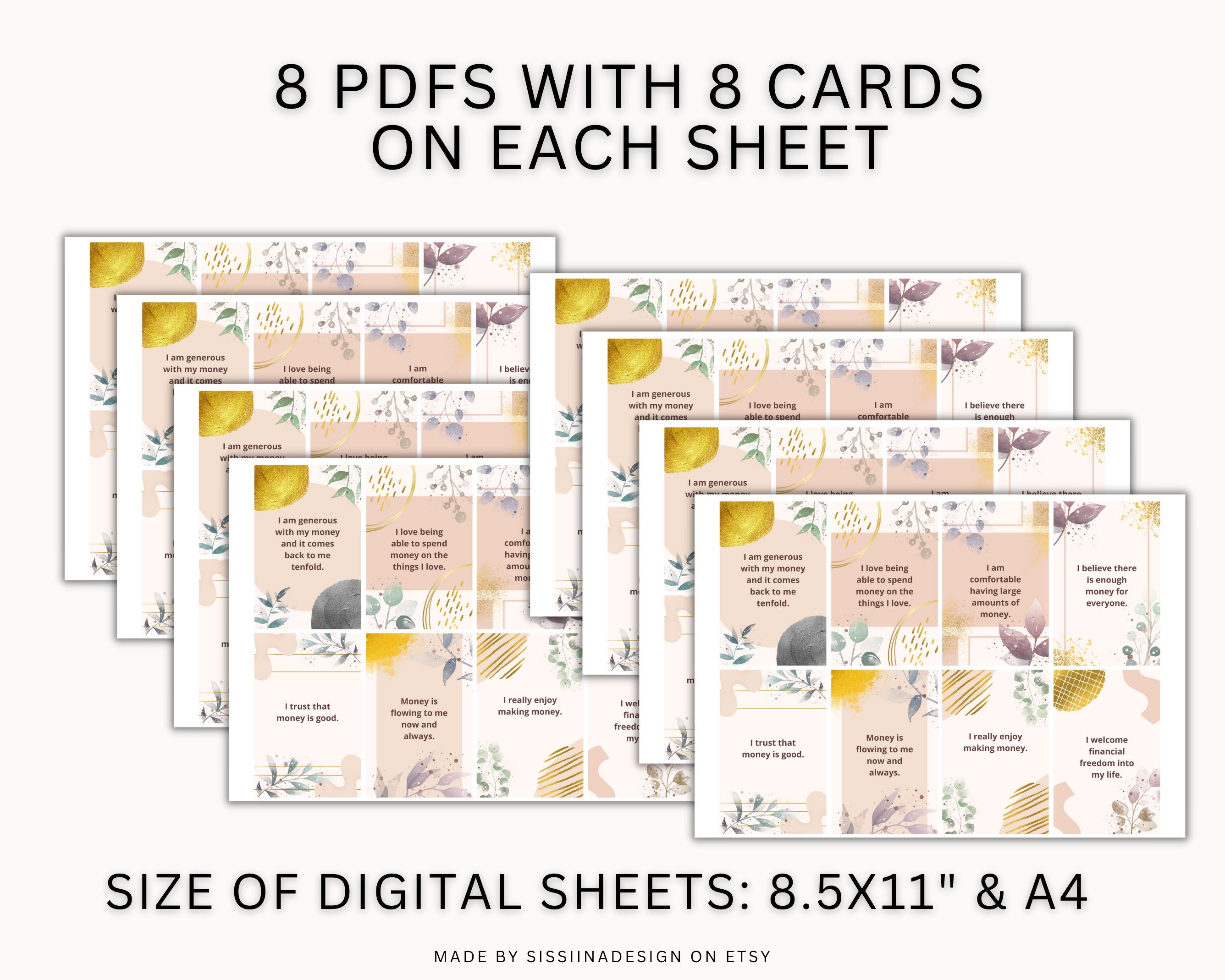 Money Affirmation Cards, Printable Affirmation, Manifestation ...