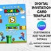 Super Mario Bros Movie Ticket Invitation Customizable Mario Bros ...