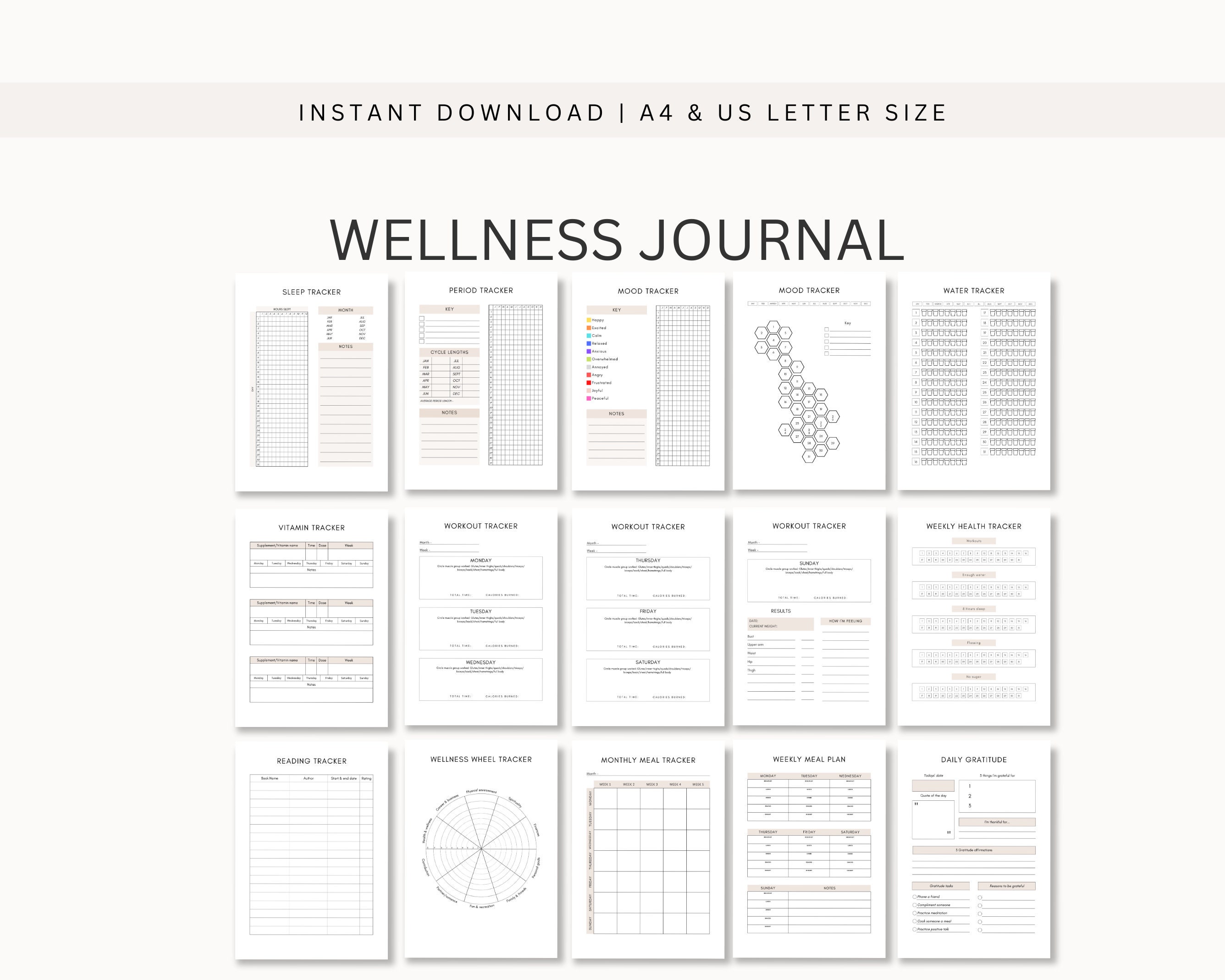 Self Care & Wellness Planner and Journal Self Care Digital Planner ...