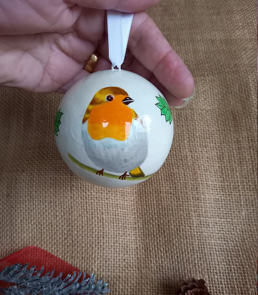 Handmade Christmas Bauble Hanging & Decoration handcrafted Decoration ...