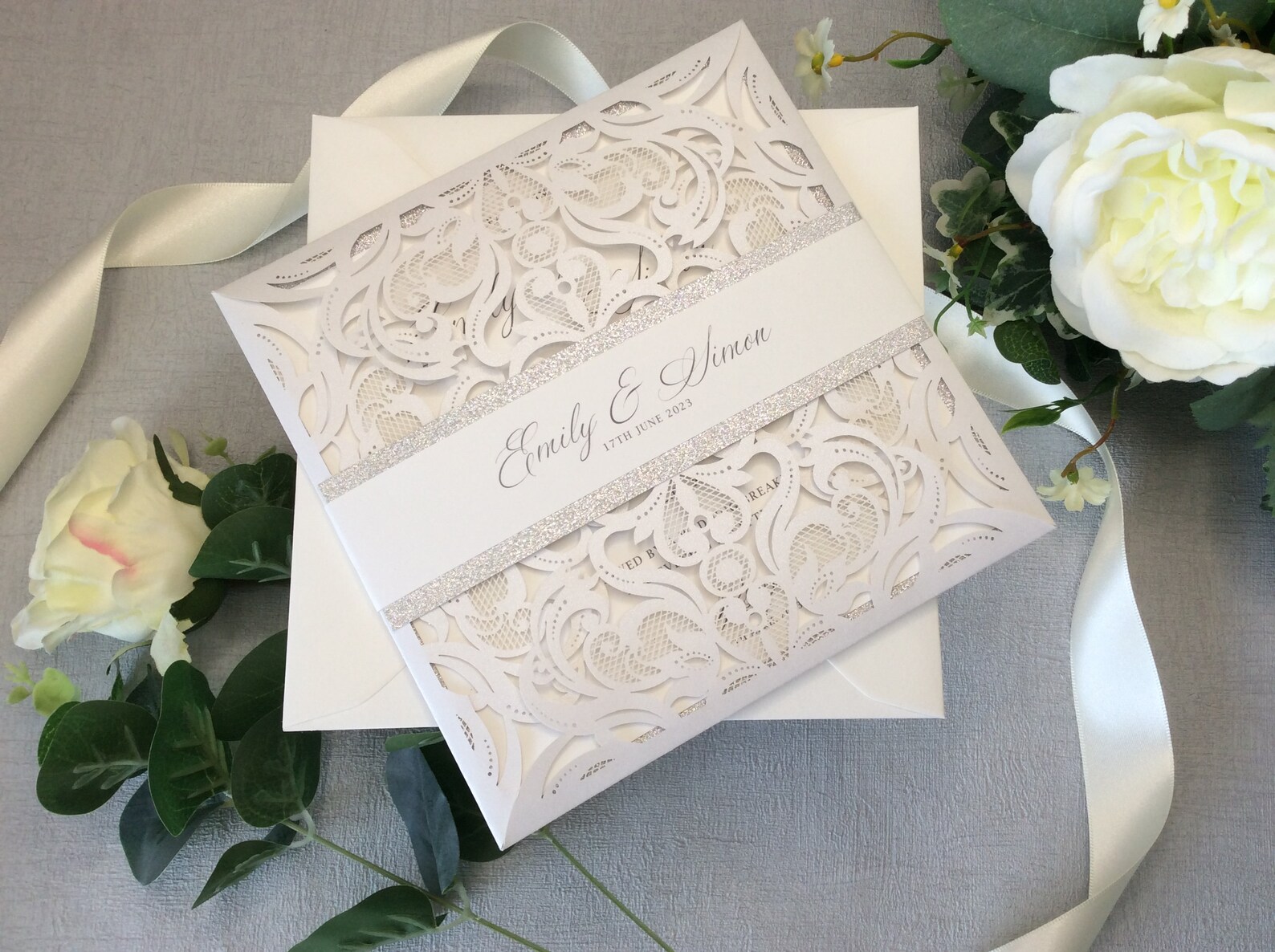 Laser Cut Wedding Invitation Suite Laser Cut Pocket With - Etsy
