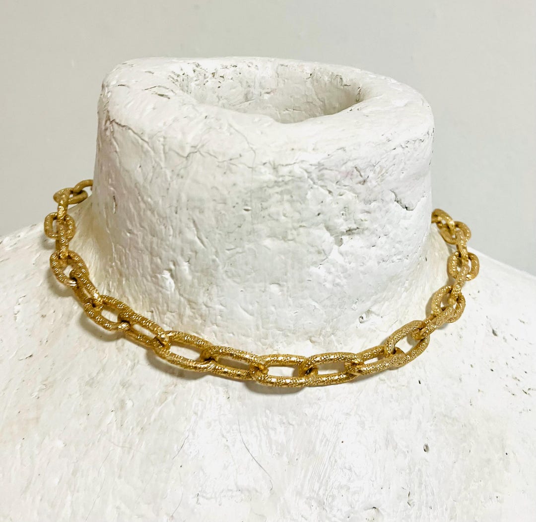Gold Plated 1960s 60s Chain Necklace, Gift for Her, Woman Necklace ...