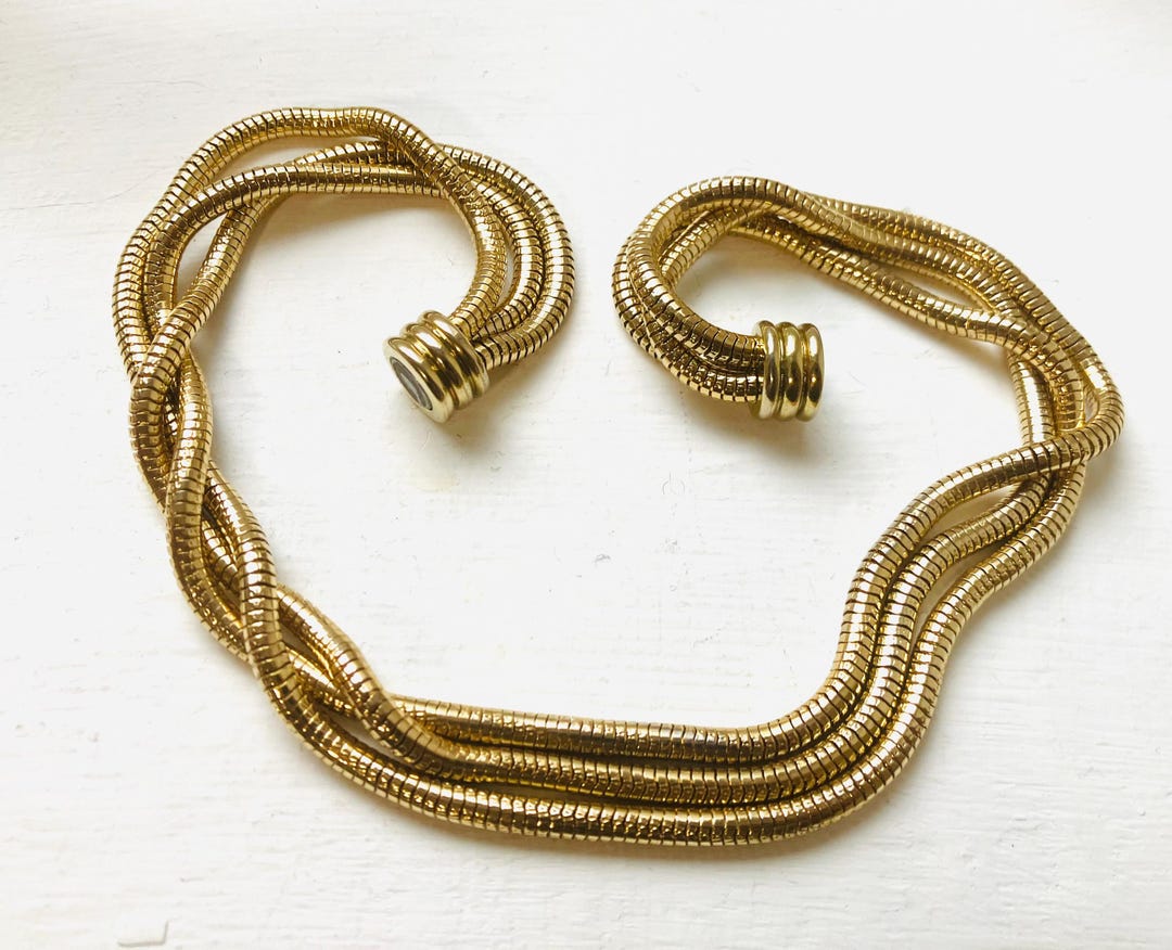 Luxury Vintage 1980s Plated Gold Chain 80s Necklace Vintage Chain ...