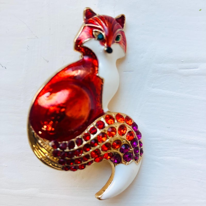 Fox Brooch - Etsy