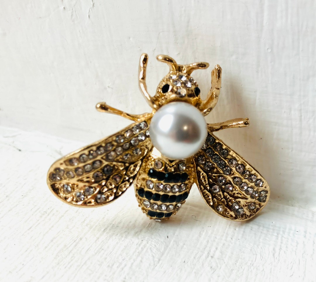 Vintage Bumblebee Swarovski Crystal Brooch, Magical Brooch, Fairyland ...