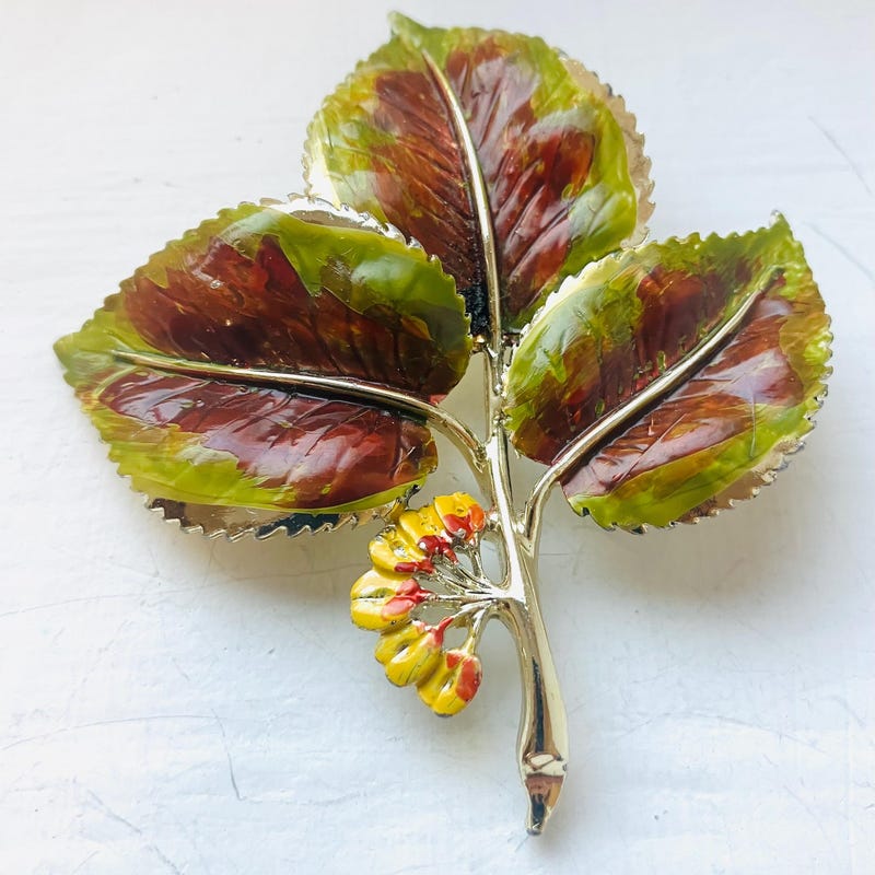 Autumn Leaf Brooch - Etsy