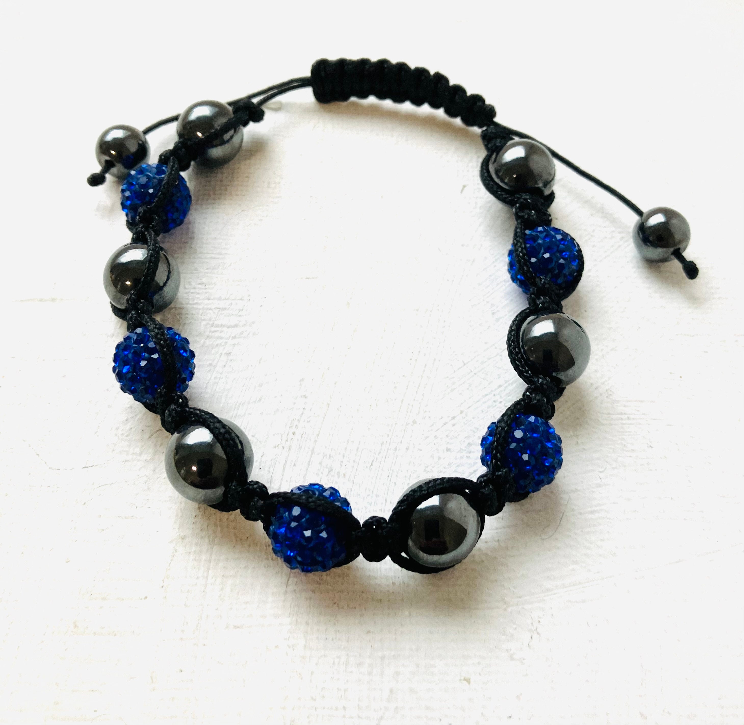 Blue shamballa bracelet store