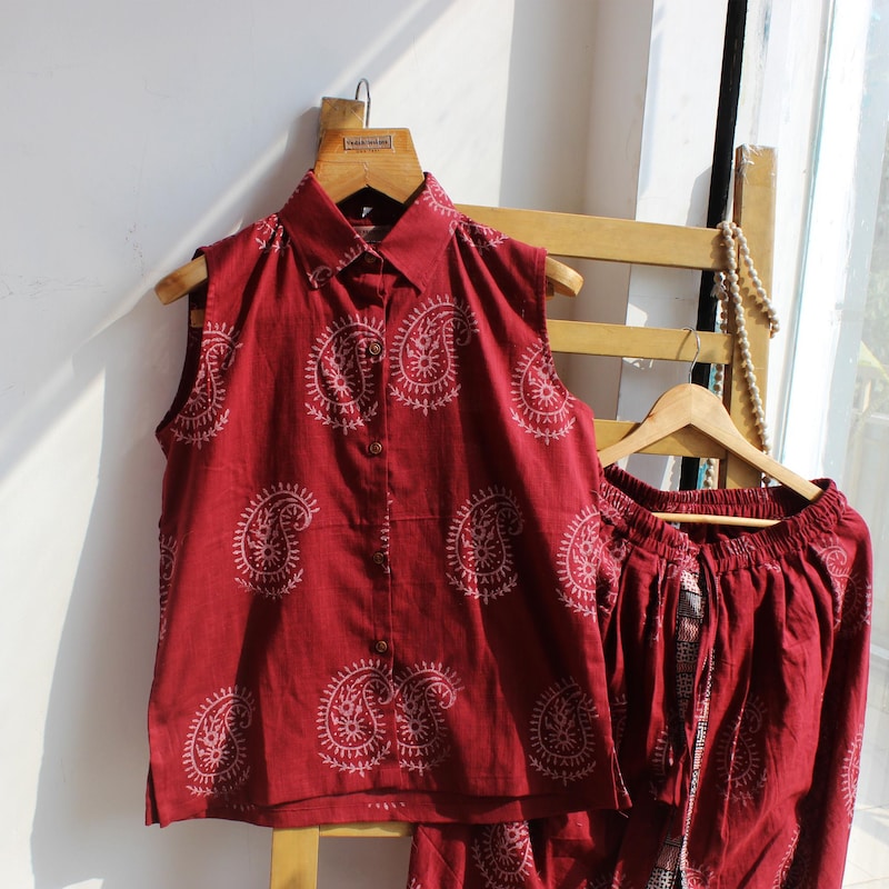 Maroon Tissue Blouse - Etsy UK