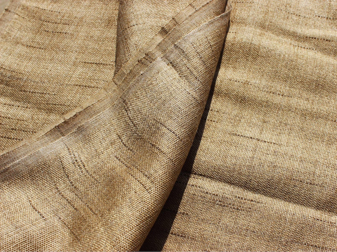 Beige Handloom Khadi Raw Silk Fabric by the Yard - Etsy