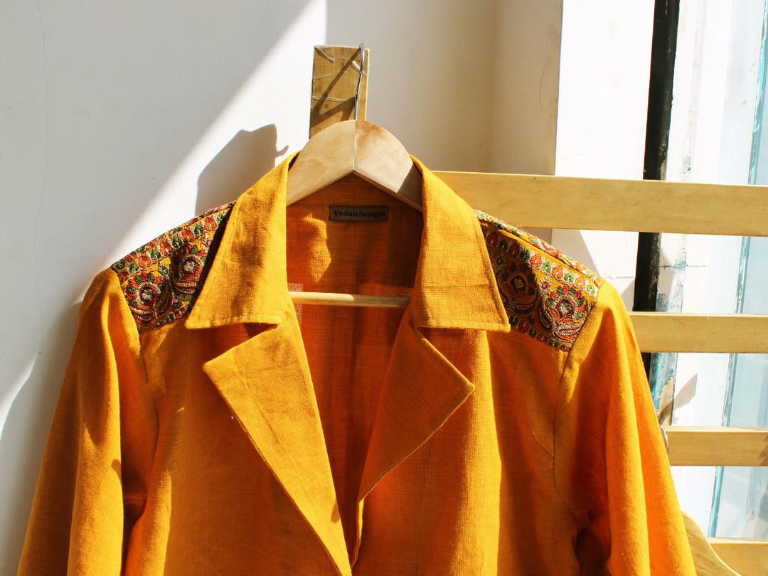 Blazer Suit Jacket Set in Handloom Khadi Lightweight Cotton Fabric - Etsy