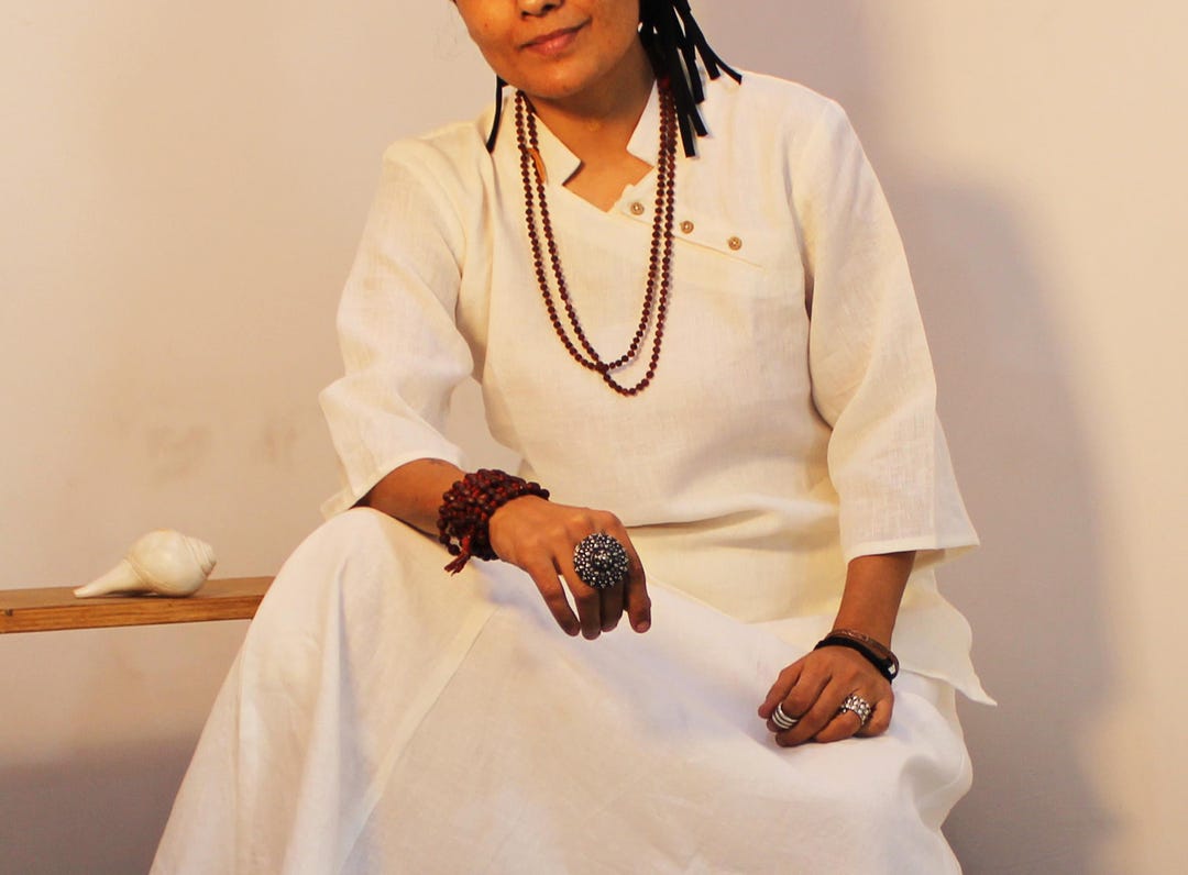 White Skirt Top Set in Handloom Khadi Cotton Fabric - Etsy