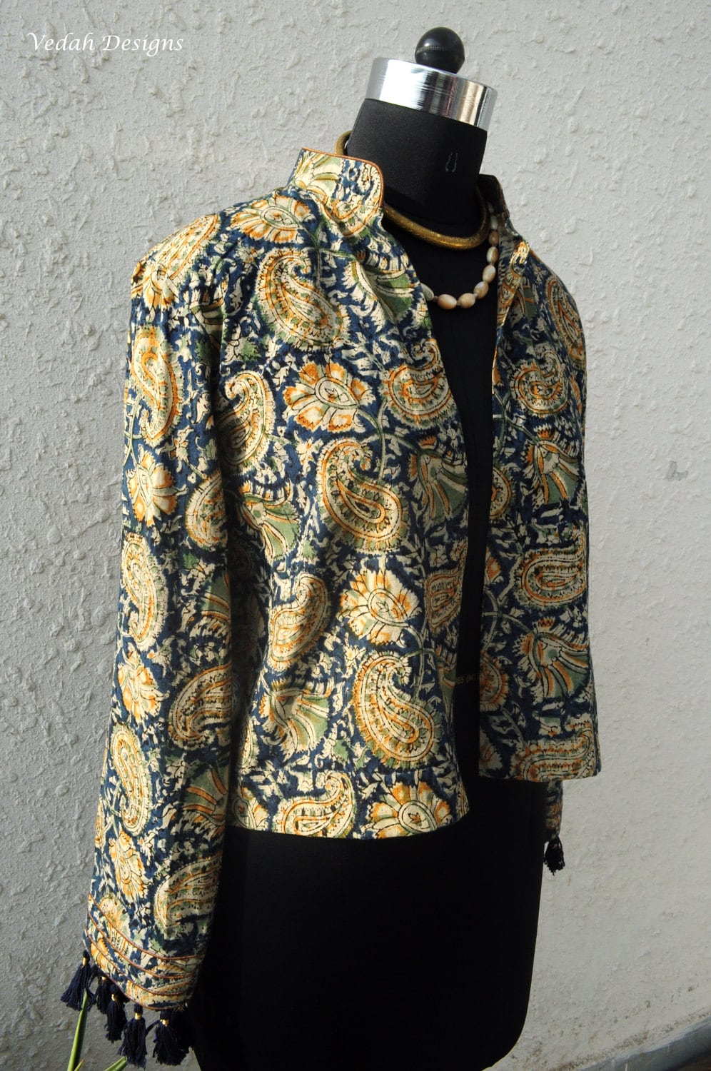 Custom Made Kalamkari Block Print Jacket - Etsy UK