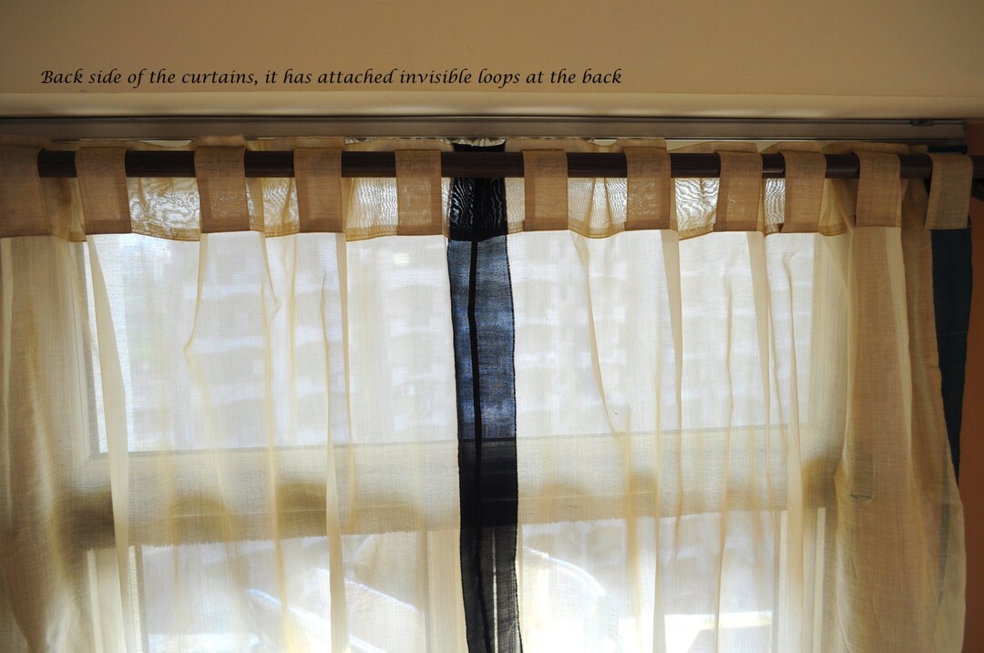 Made to Order Chanderi Silk Sheer Indian Curtain Beige Cotton Silk ...