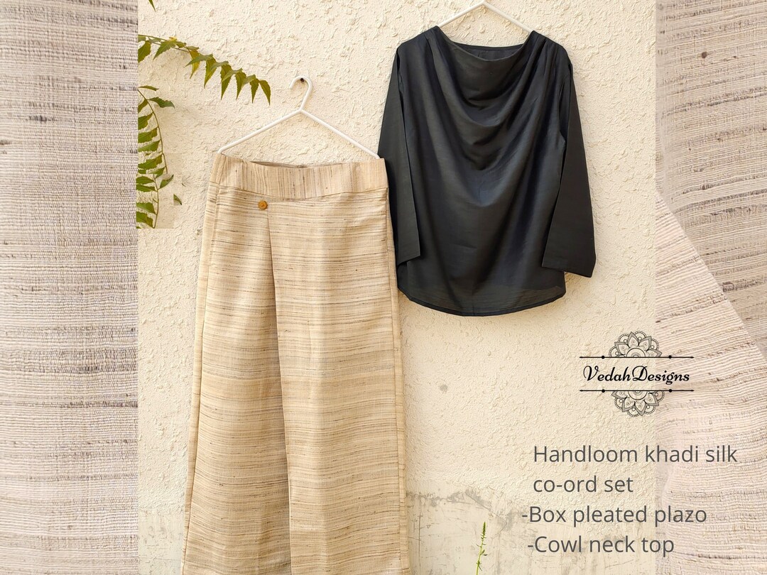 Made to Order Khadi Silk Plazo Co-ord Set From the Fabric of Your ...