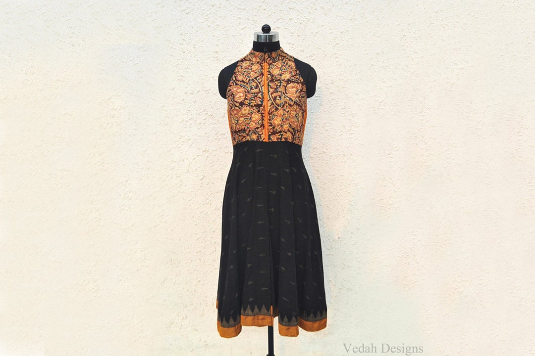 Made to Order Kalamkari Dress Ikat Cotton Boho Dress Custom Women's ...
