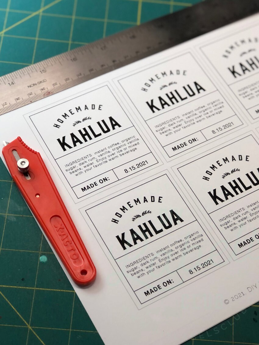 Homemade Editable Kahlua Labels - Etsy