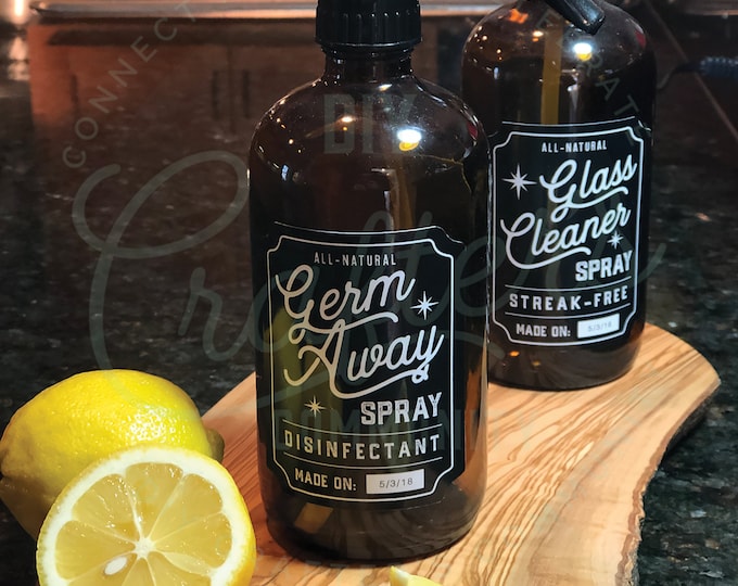 Editable Cleaning Label Set - Etsy