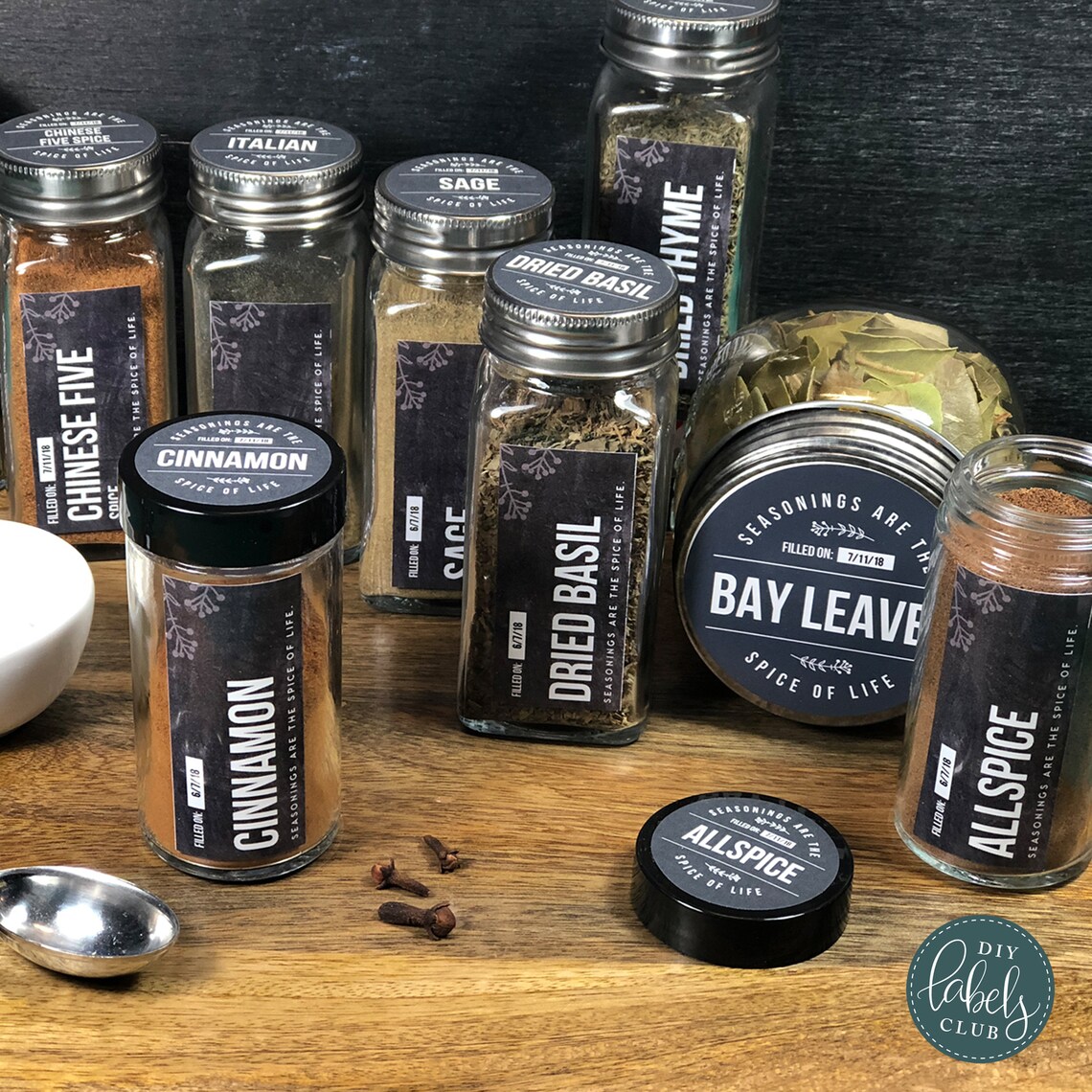 Editable Spice Rack Labels - Etsy