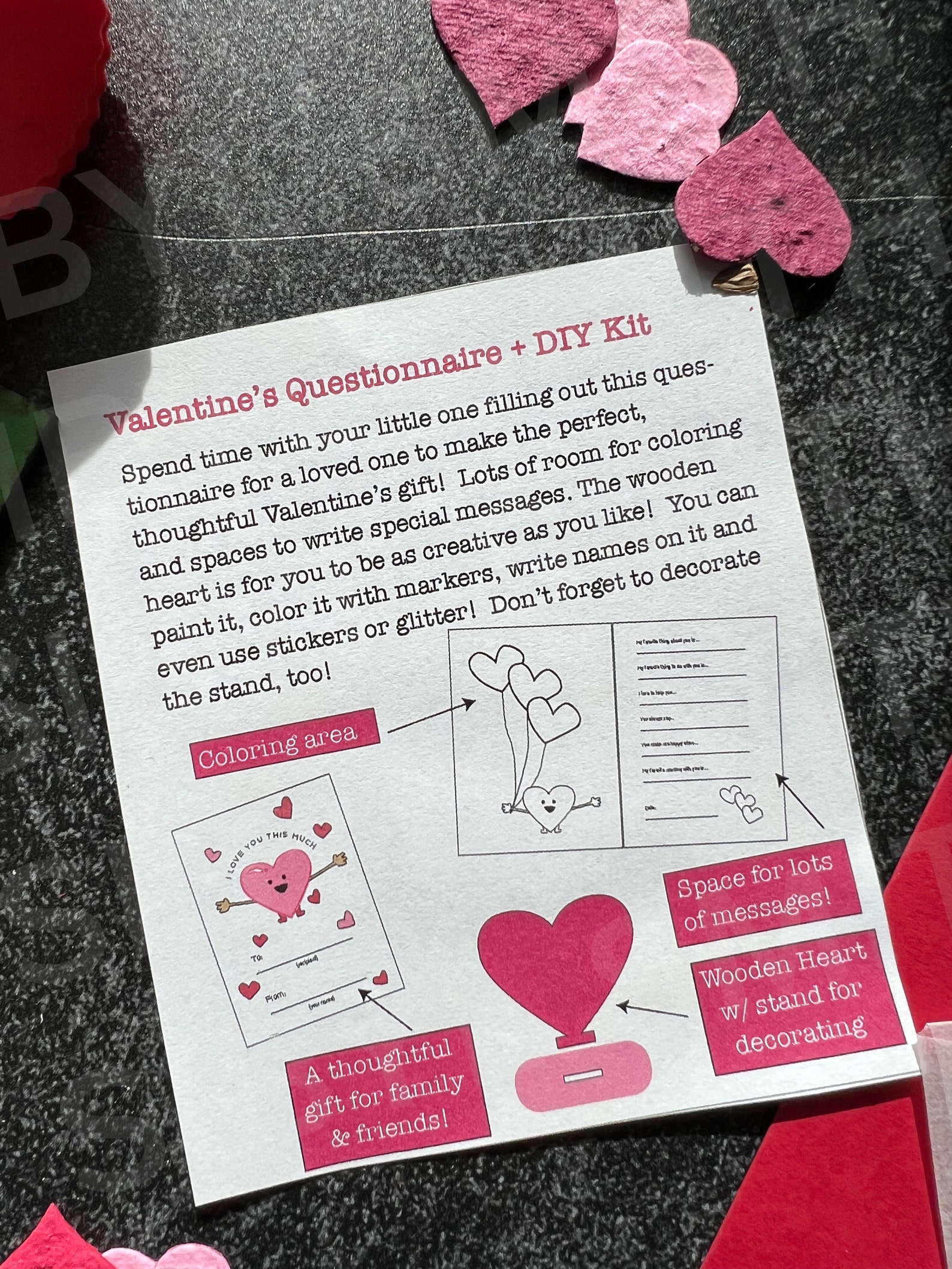 Valentine's Questionnaire Card for Kids to Give to Adults, Family and ...