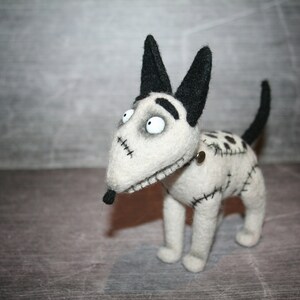 Sparky Frankenweenie. Needle Felted Sparky. Frankenstein Tim Burton ...