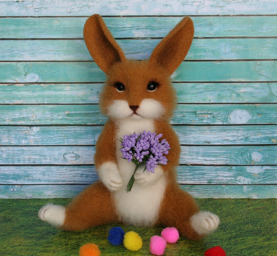 Needle Felted Rabbit. Rabbit.soft Sculpture. Felted Rabbit. Felted ...