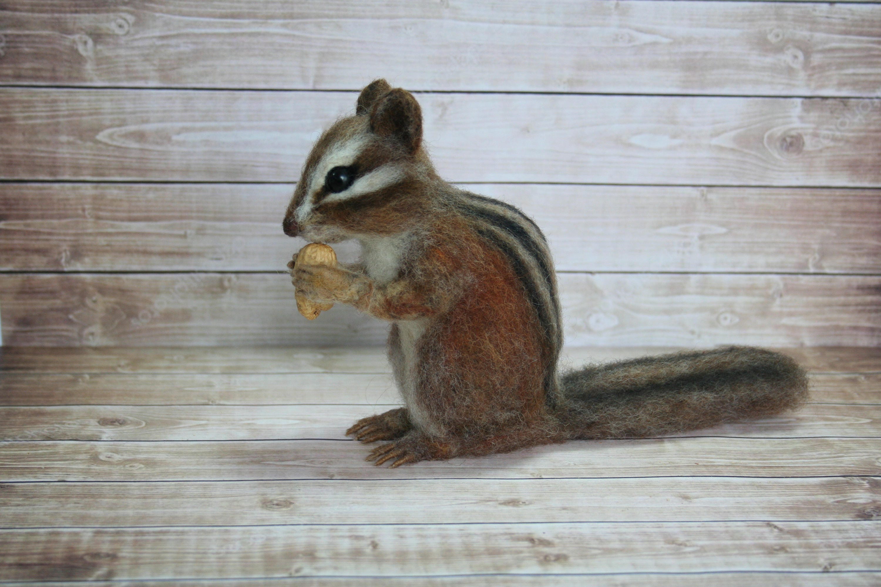 Needle Felted Chipmunk. Life Sized Chipmunk. Needle Felted Animal ...