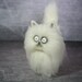 Frankenweenie Cat Mr. Whiskers. Needle Felted Cat. White Cat. Kitty ...