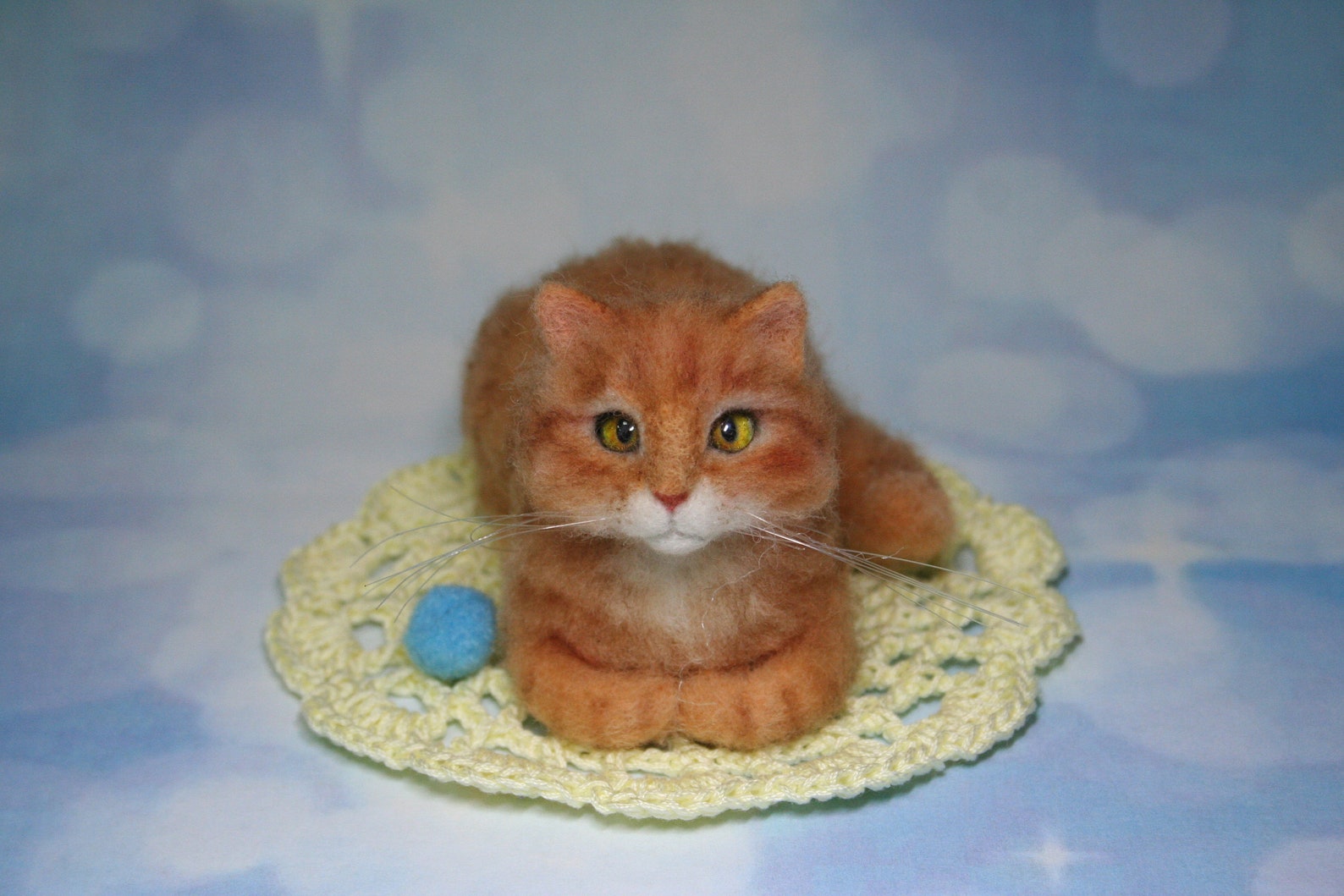 Miniature Orange Tabby Cat. Needle Felted Cat. Orange Cat. - Etsy