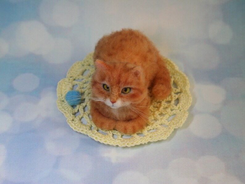 Miniature Orange Tabby Cat. Needle Felted Cat. Orange Cat. - Etsy