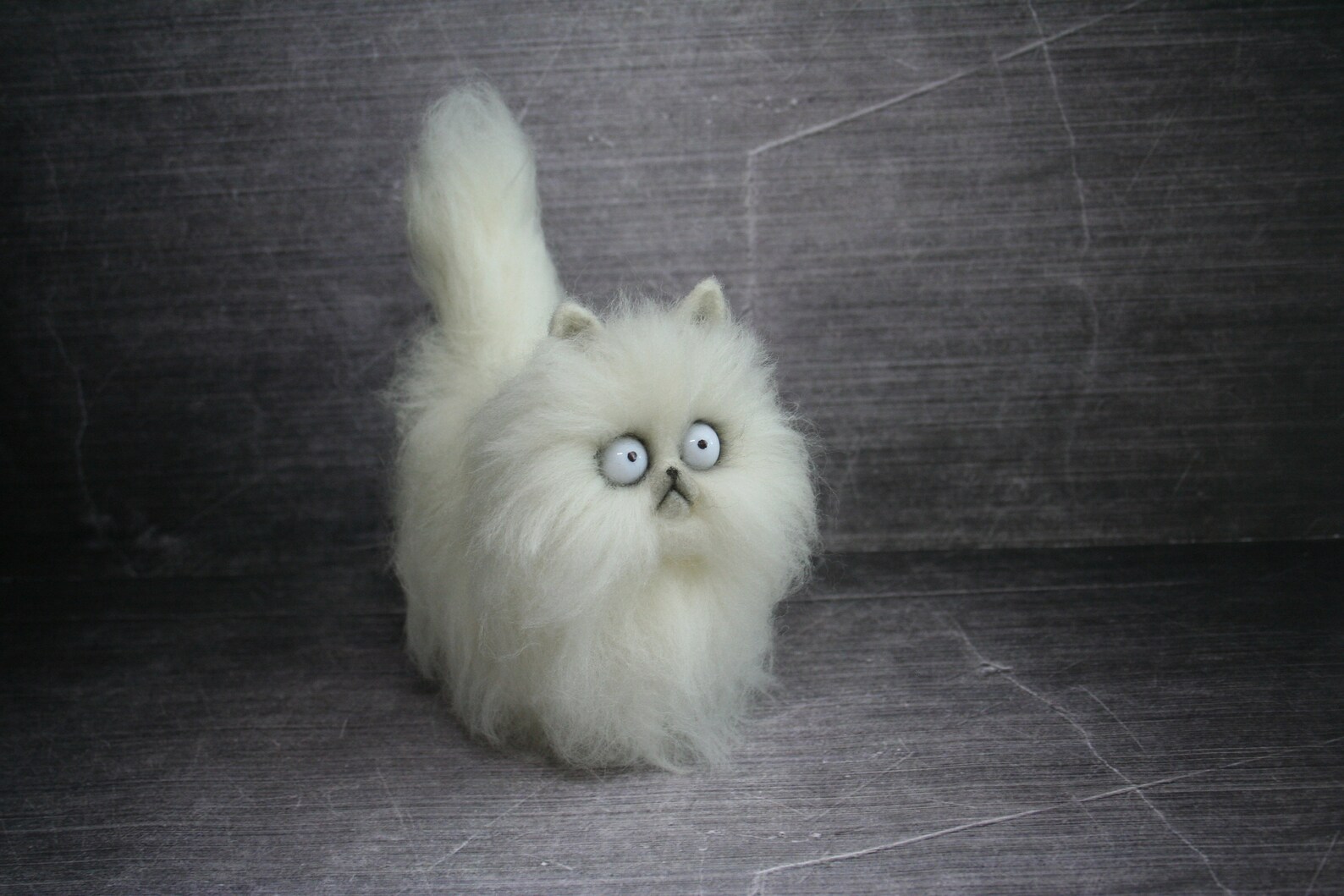 Frankenweenie Cat Mr. Whiskers. Needle Felted Cat. White Cat. | Etsy