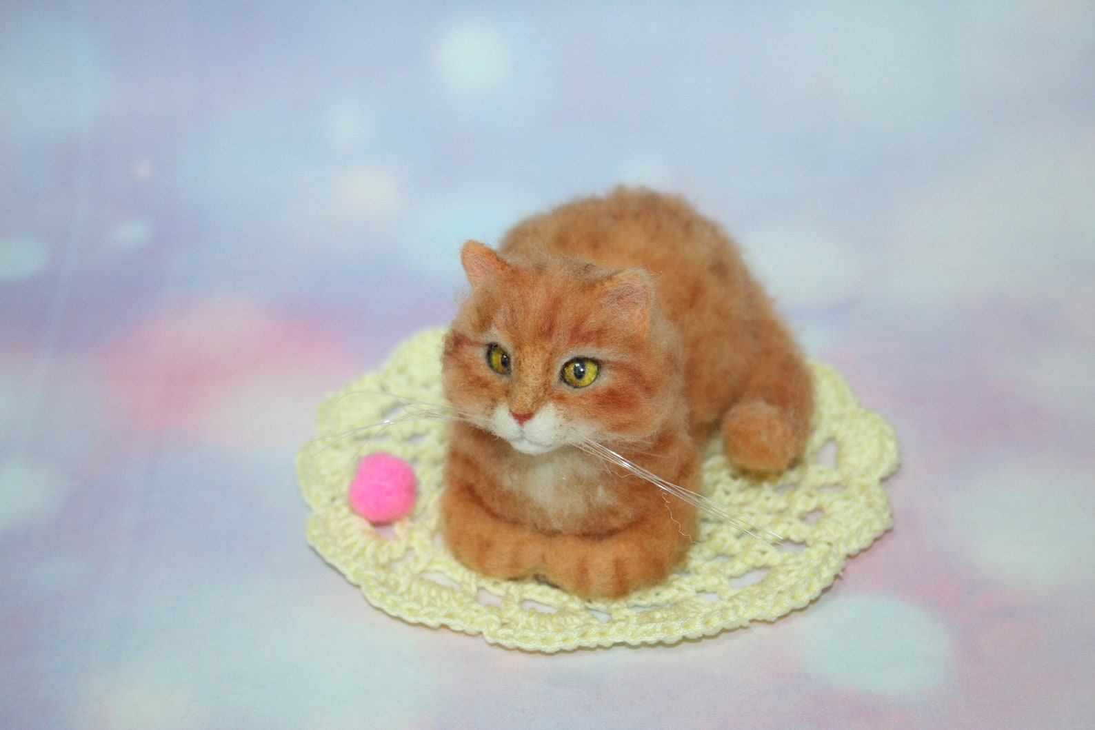 Miniature Orange Tabby Cat. Needle Felted Cat. Orange Cat. - Etsy
