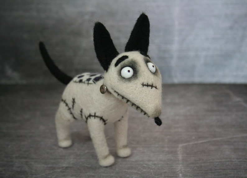 Sparky Frankenweenie. Needle Felted Sparky. Frankenstein Tim Burton ...