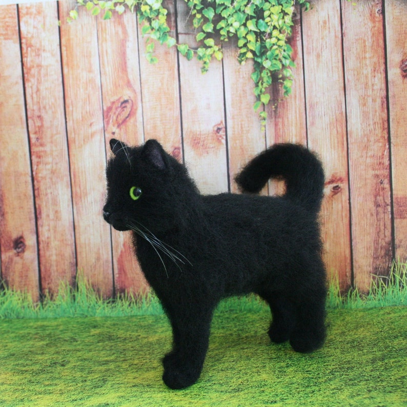 Custom Needle Felted Cat. Black Cat. Cat Memory Pet Portrait. - Etsy Canada