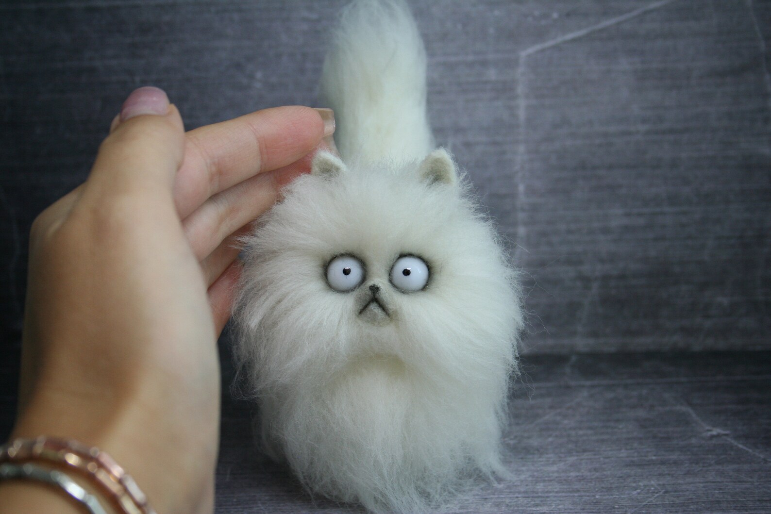 Frankenweenie Cat Mr. Whiskers. Needle Felted Cat. White Cat. | Etsy