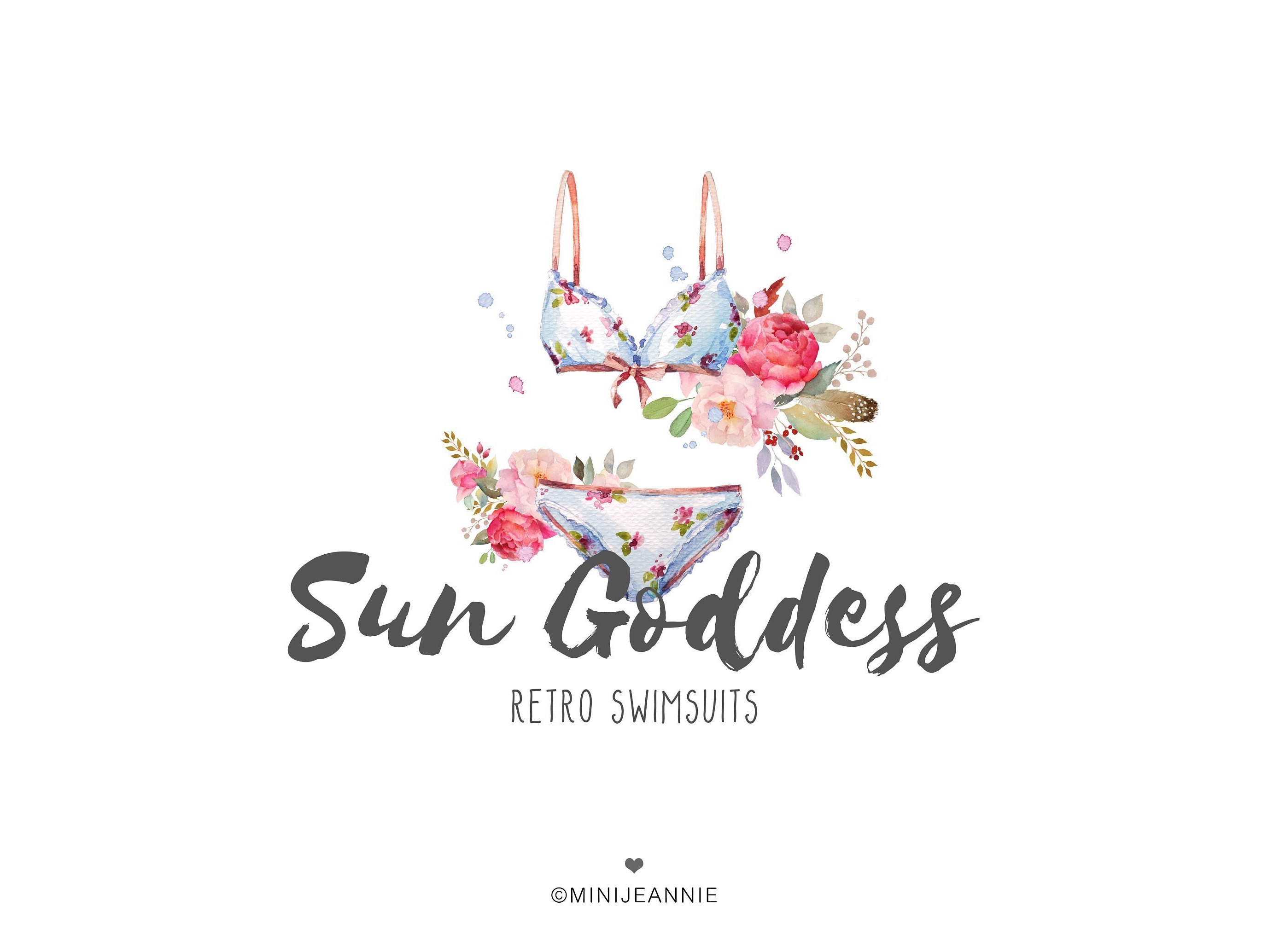 Swimsuit Logo-bikini Logo-swimming Logo-pool Logo-beach Wear - Etsy