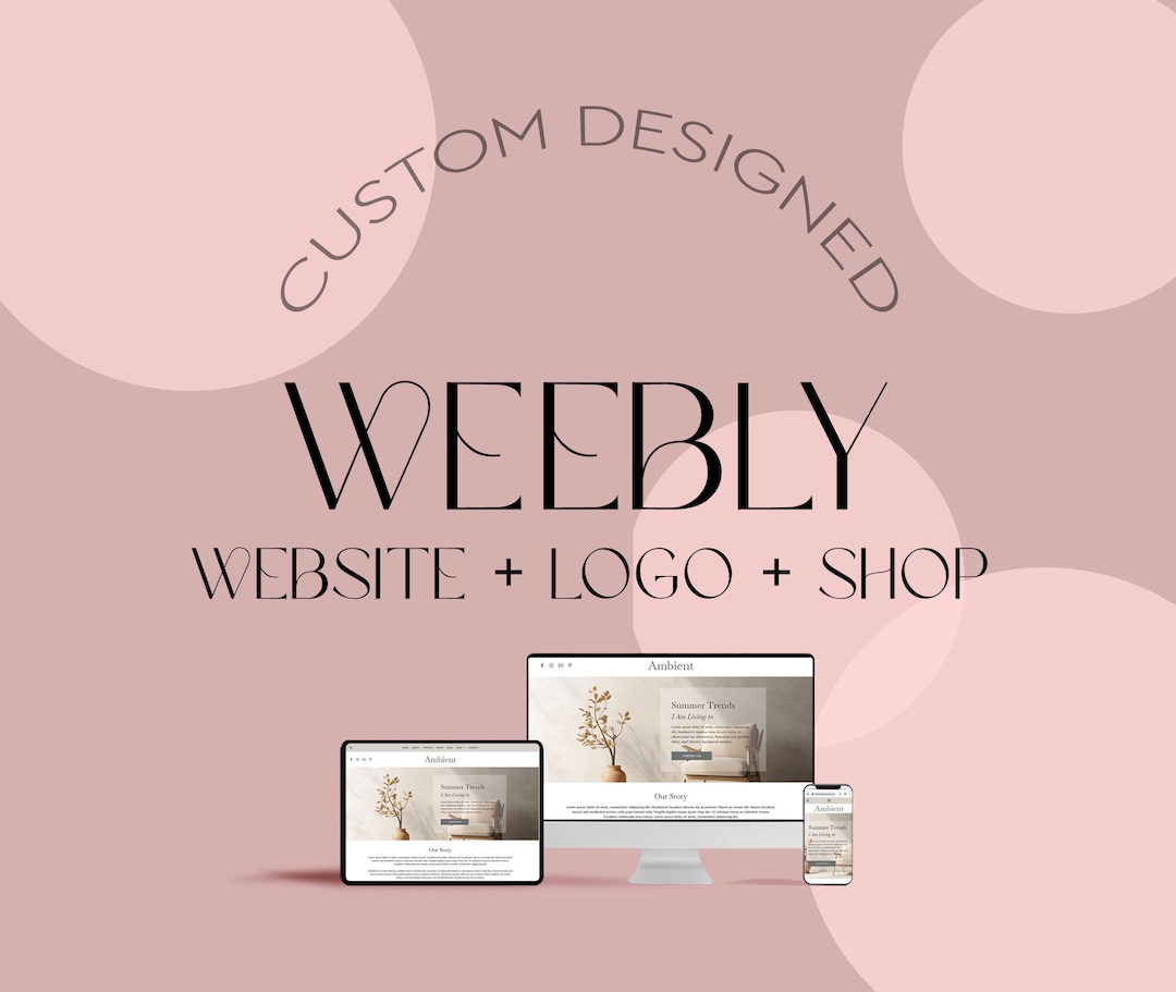 Custom Weebly Website - Shop Online - Logo Design - Weebly Design ...
