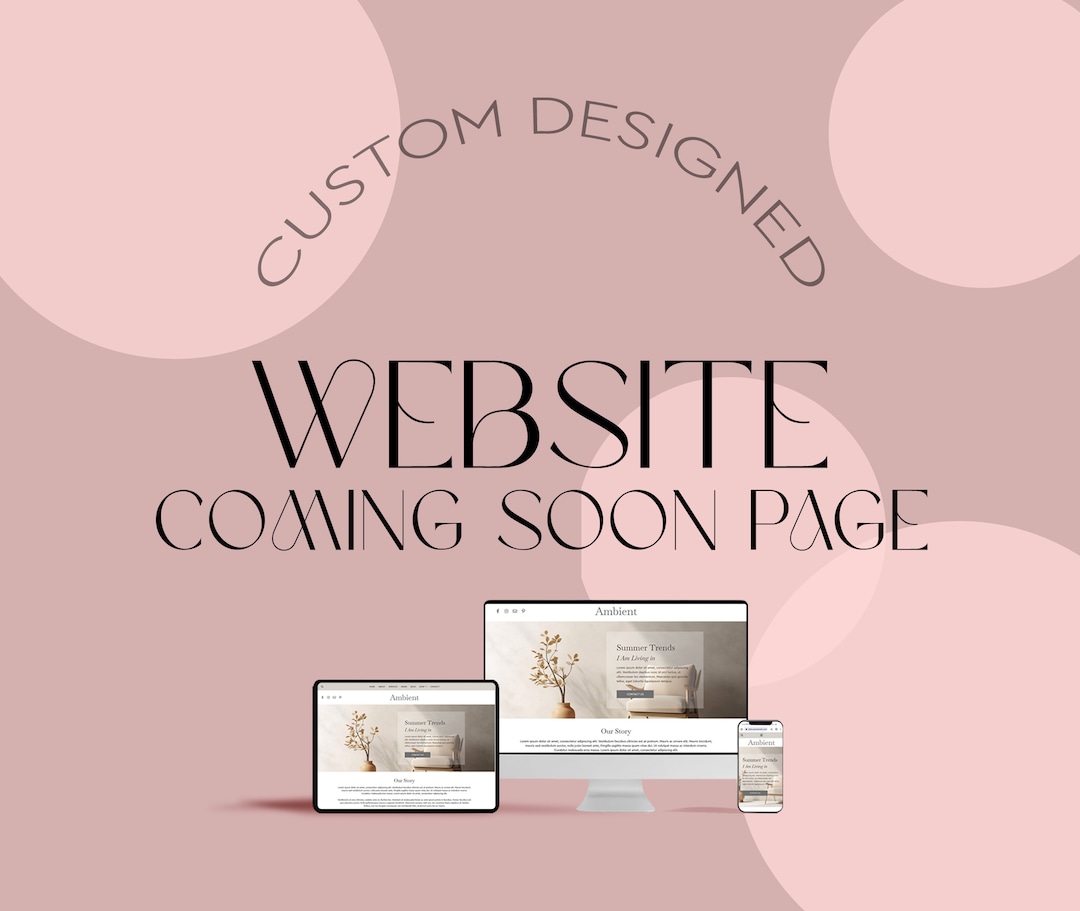 Coming Soon Page for Website - Etsy