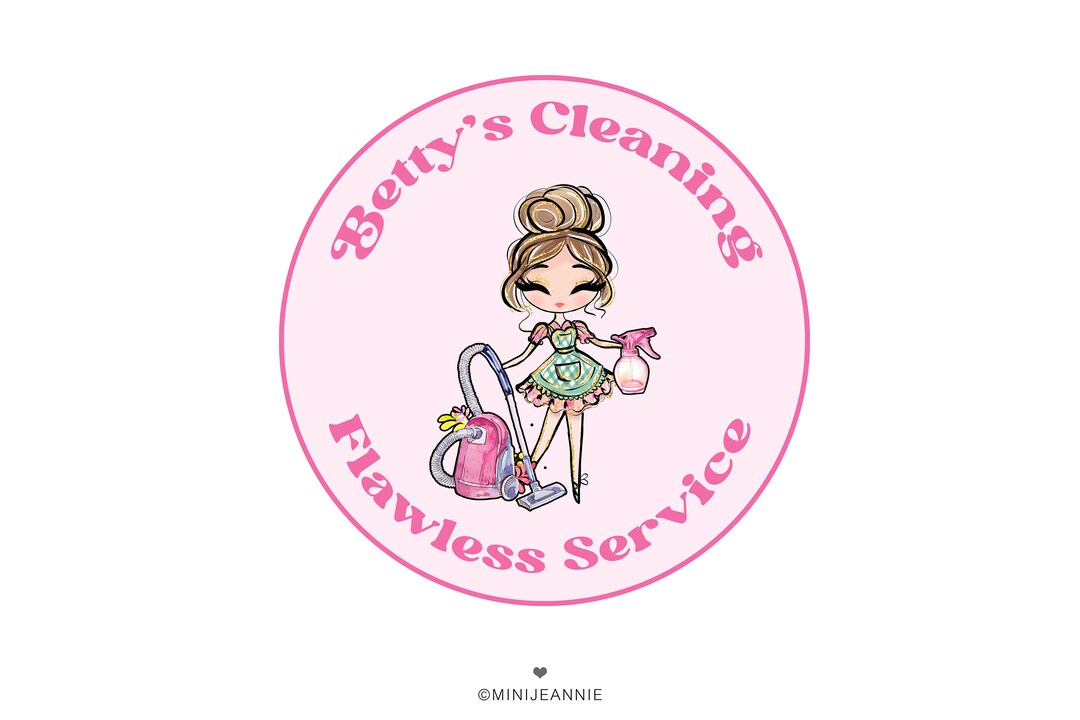 Cleaning Service Logo, Housekeeper Logo, Cleaning Business Logo, Maid ...