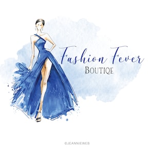 Evening Gown Logo, Dress Logo, Fashion Logo, Boutique Logo, Woman Logo ...