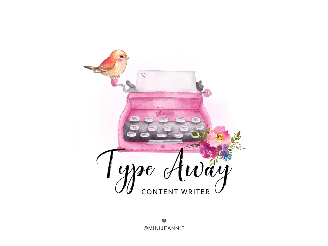Typewriter Logo-author Logo-writer Logo-blogger Logo-blog Logo-content ...