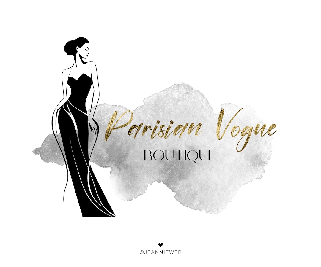 Elegant Woman Logo, Boutique Logo Design, Evening Gown Logo, Dress Logo ...