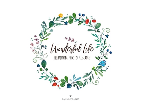 Floral Logo-beautiful Wreath Logowildflower Logo-wildflower | Etsy