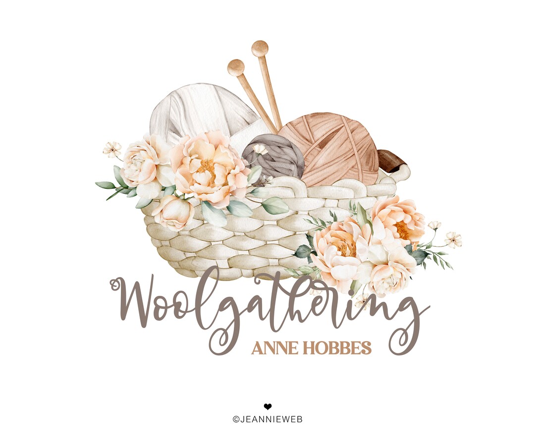 Yarn Ball Logo, Knitting Logo, Farmhouse Crochet Logo, Handspun Wools ...