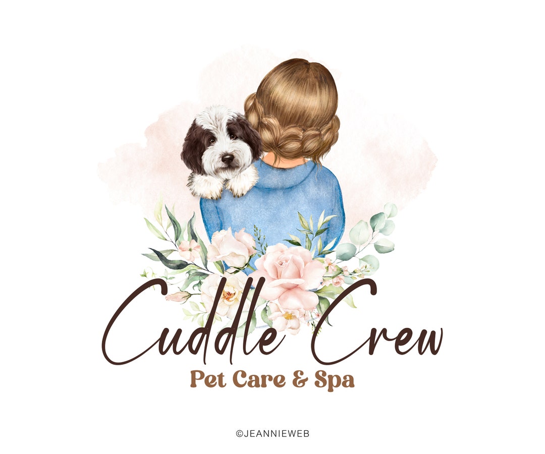 Pet Sitter Logo, Dog Grooming Logo, Doodle Dog Logo, Pet Spa Logo, Pet ...