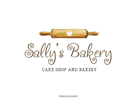 Baking Logo-bakery Logo-rolling Pin Logo-cake Shop | Etsy