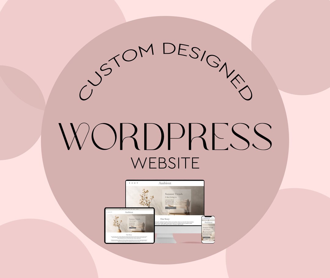 Custom Website Design - Wordpress Web Design - Etsy