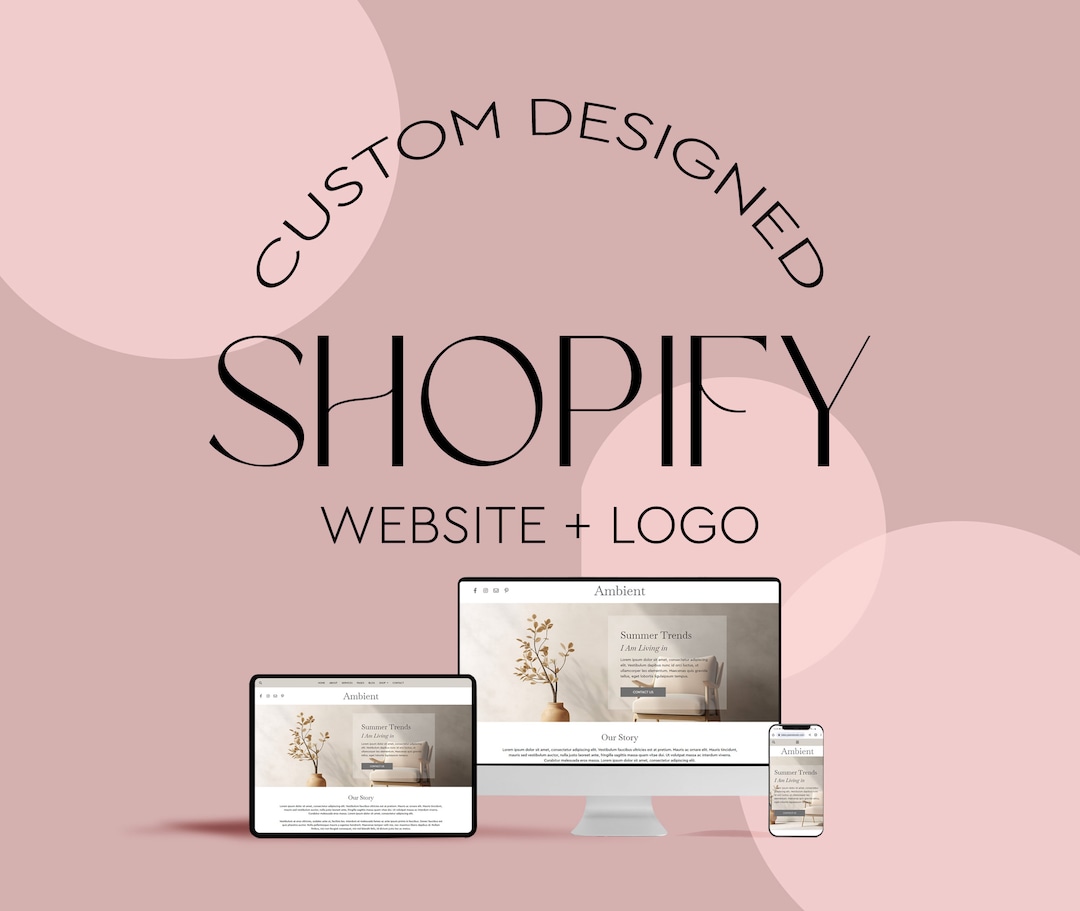 Custom Shopify Website Design With Logo - Shopify Ecommerce Website ...