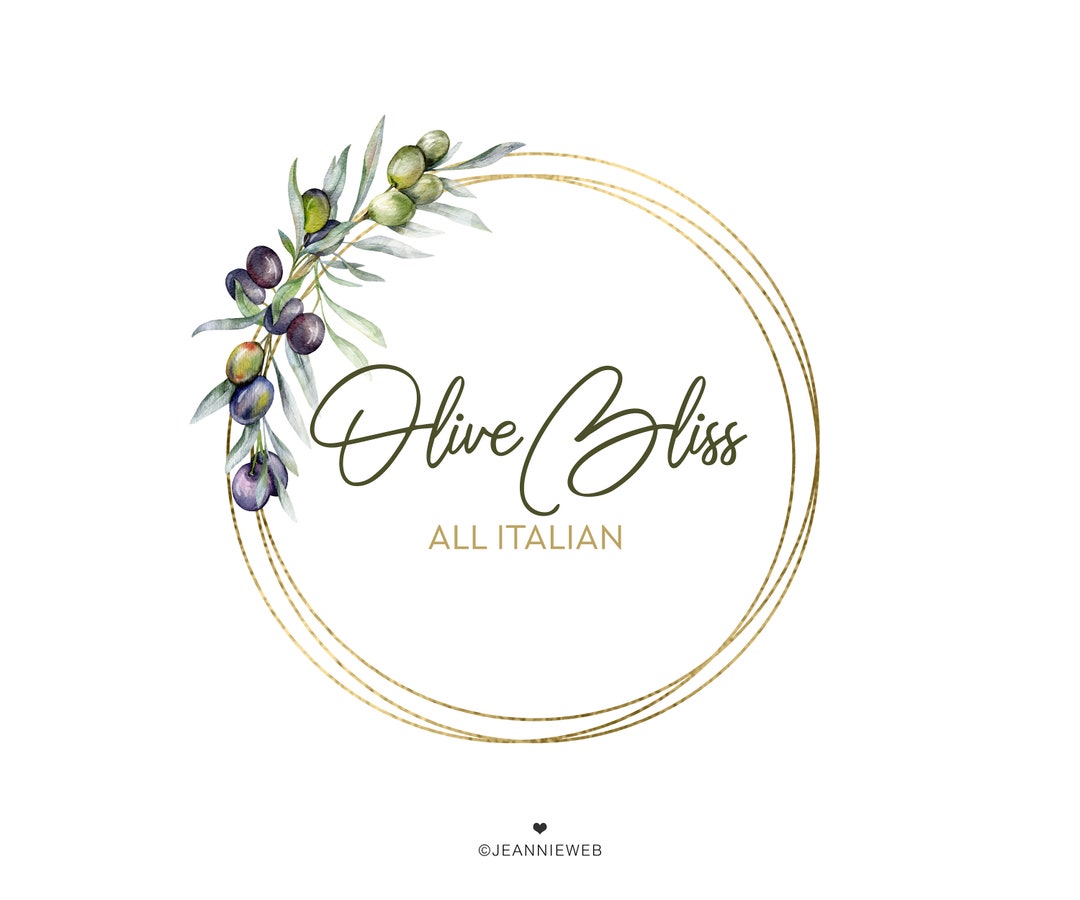 Food Logo, Olive Logo Design, Grazing Logo, Charcuterie Logo, Olive Oil ...