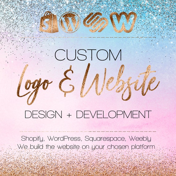Custom Website Design Logo Design Custom Blog | Etsy