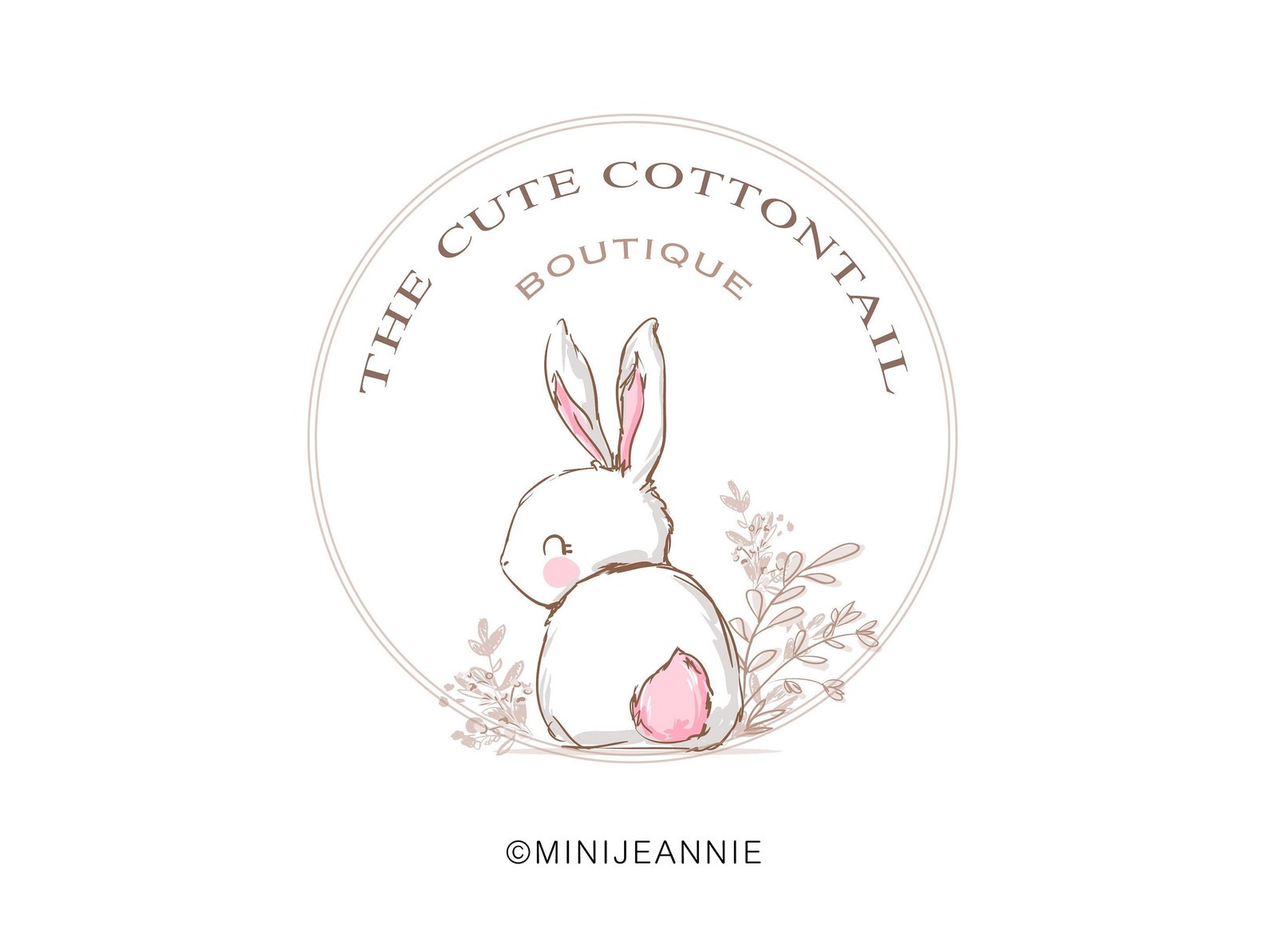 Rabbit Logo-bunny Logo-cottontail Logo-animal Logo-kids - Etsy